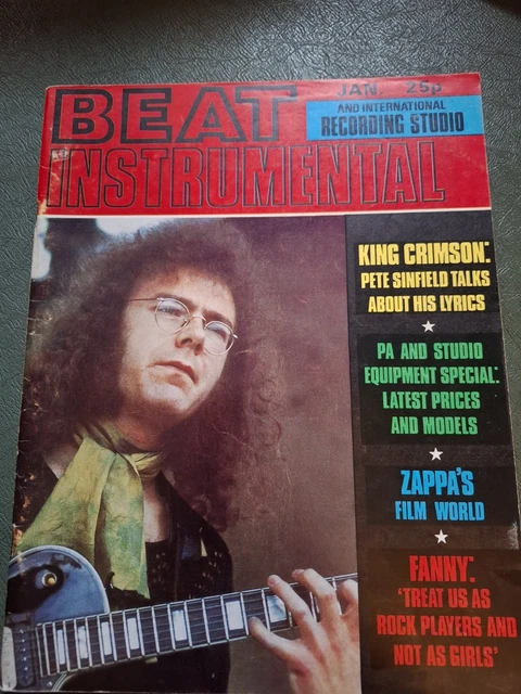 BEAT INSTRUMENTAL MAGAZINE JANUARY 1972 Frank Zappa King Crimson ...