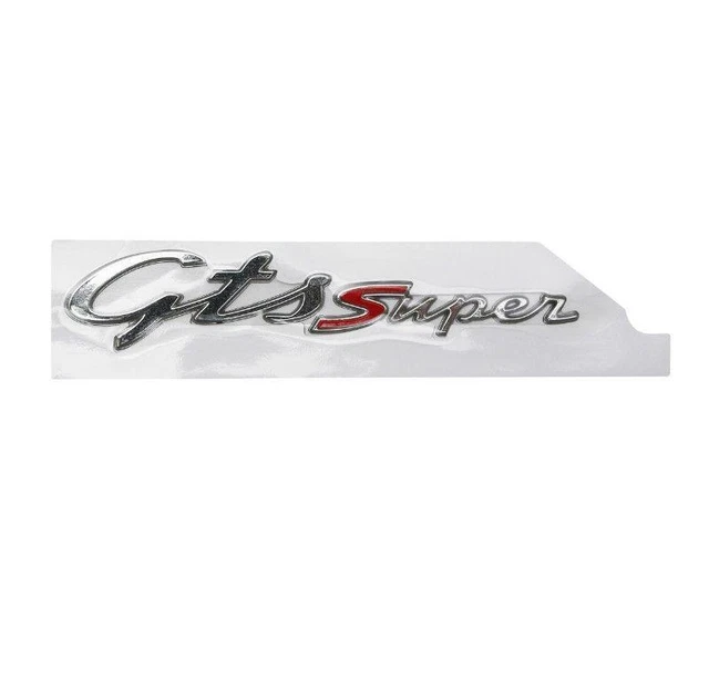 DECO-LOGO ''GTS SUPER'' d'aile ar droite origine piaggio 125-300 vespa ...
