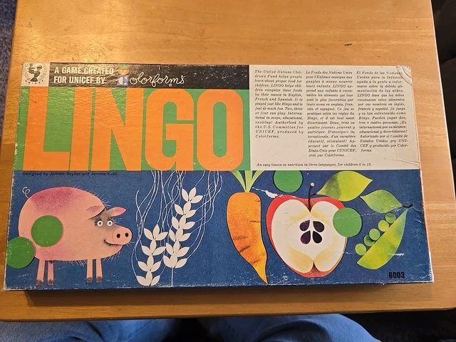 VINTAGE LINGO GAME By Colorforms #6003 Unicef Children's Language ...