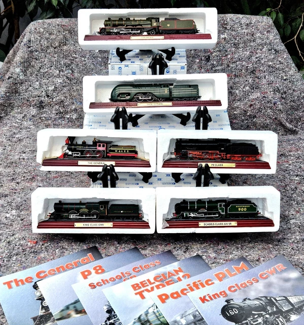 SIX ATLAS EDITIONS Diecast scale model Steam Locomotives - job lot ...