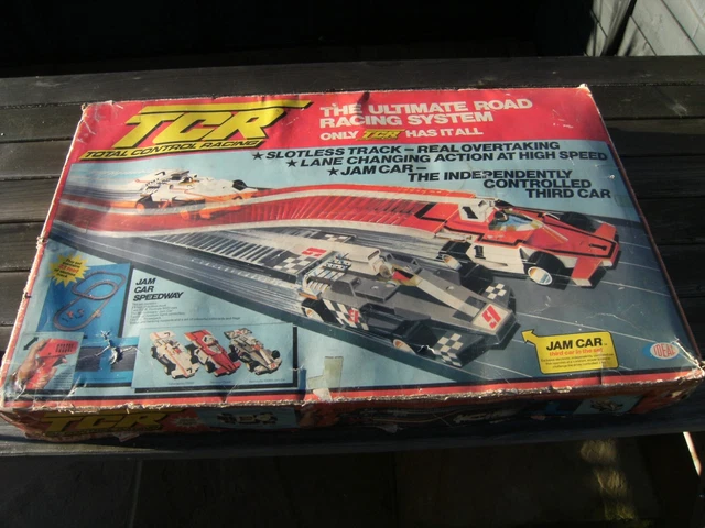 VINTAGE IDEAL 1970S TCR Total Control Racing Jam Car Speedway Box Set £ ...