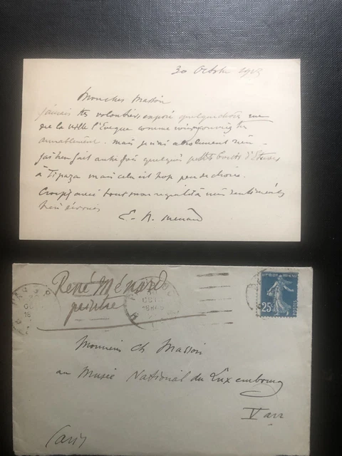 LETTRE CARTE AUTOGRAPHE signée Rene Ménard (1862-1930)Peintre Symboliste EUR 60,00 - PicClick FR