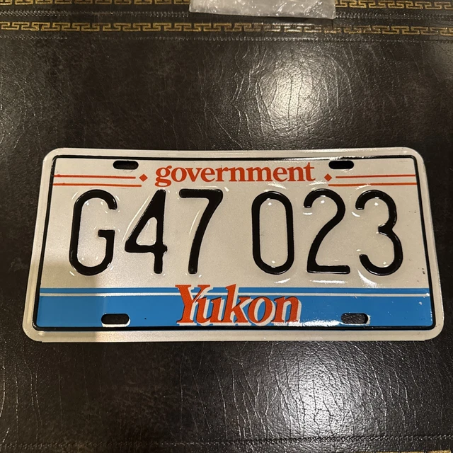 CANADA YUKON GOVERNMENT License Plate Canadian Tag 🇨🇦 # G47 023 Near ...