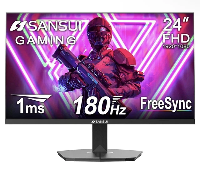 SANSUI 24 INCH Gaming Monitor 180Hz 1Ms FreeSync HDR 110% sRGB FHD ...