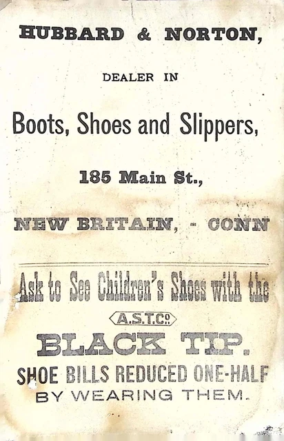 VICTORIAN TRADE CARD A.S.T. Co. Black Tip Shoes Cats & Dog Graphic New ...