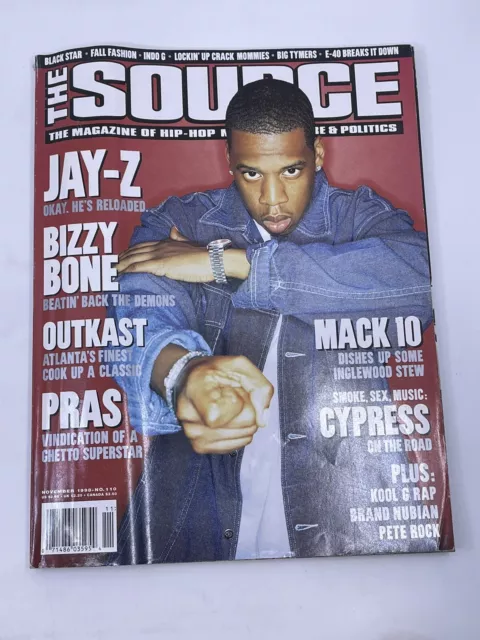 The Source Magazine 110 Nov 1998 Jay Z Outkast Pras Cypress Vintage
