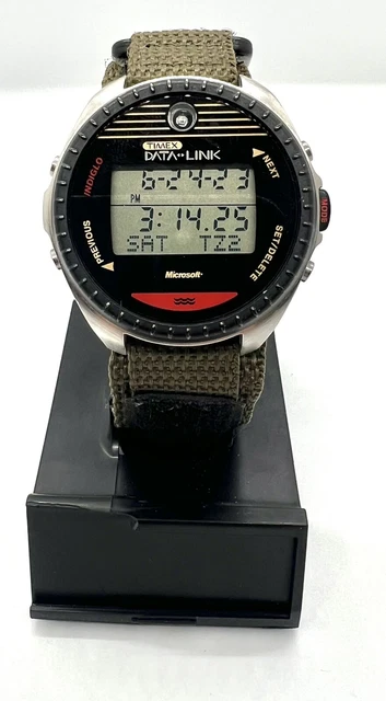 OROLOGIO VINTAGE TIMEX Microsoft Data Link 150 uomini sveglia digitale ...