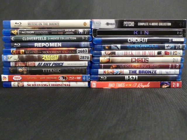 BLU-RAY AND DVD Movie Collection -- Lot of 28 Movies -- Assorted Genres ...