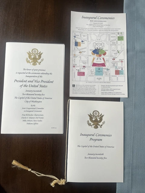 2025 OFFICIAL DONALD Trump & JD Vance Inauguration Program 1.20.25 $154 ...