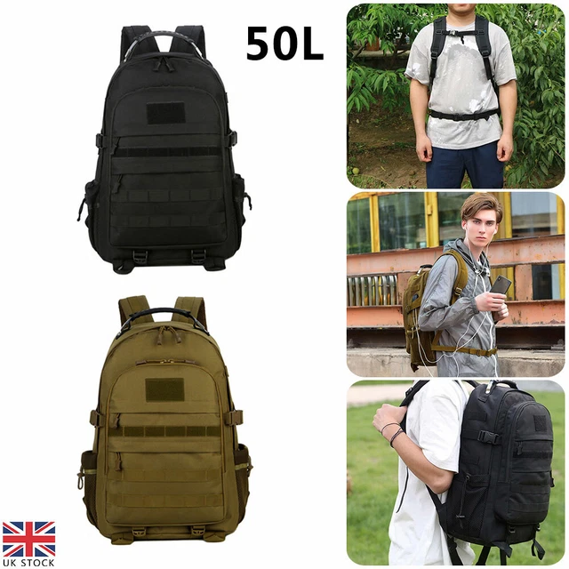 50L CAMPING BACKPACK Waterproof Large Capacity Tactics Backpack Outdoor ...