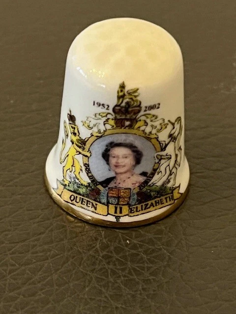 ARGYLE CHINA THIMBLE to Commemorate Golden Jubilee of HM Queen ...
