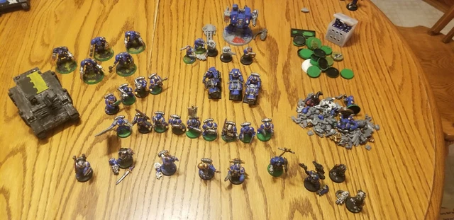 WARHAMMER 40K ULTRAMARINES Painted Firstborn Army Lot, Rare Metal Oop ...