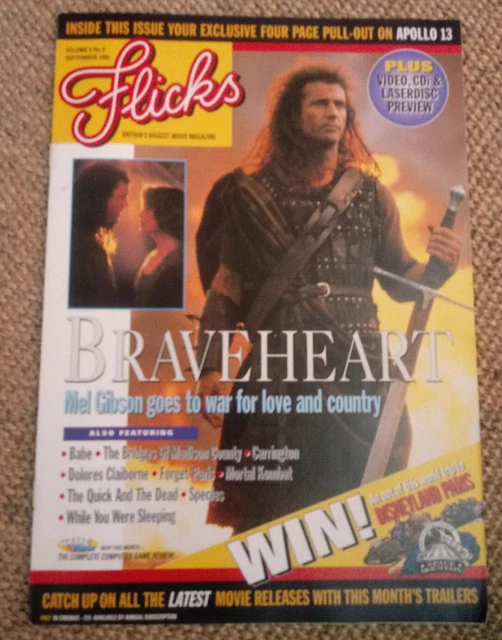 FLICKS CINEMA MAGAZINE Volume 8 Number 9 September 1995 £4.74 - PicClick UK