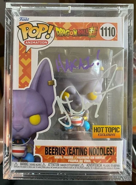 FUNKO POP! DRAGON Ball Super Beerus Eating Noodles #1110 Signed by ...