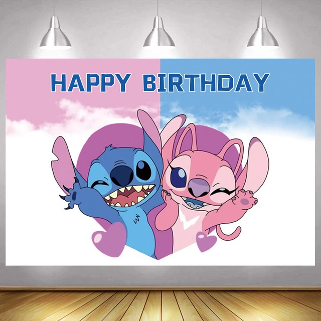 LILO & STITCH Backdrops Baby Shower Happy Birthday Photo Background ...