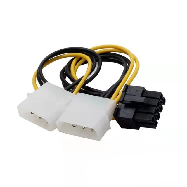 18CM 8-PIN PCIE to Molex Dual 4-Pin Computer PC Desktop DIY $5.94 ...