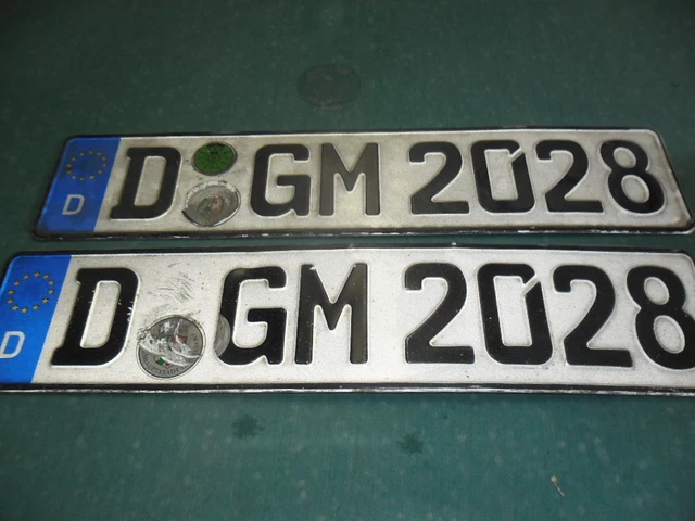 KFZ KENNZEICHEN DIN KENNZEICHEN Düsseldorf D - GM 2028 von 2018 ein ...