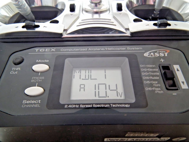 FUTABA T6EX 2.4 Ghz Fasst 6 Channel Transmitter In Super Cond And Fully ...