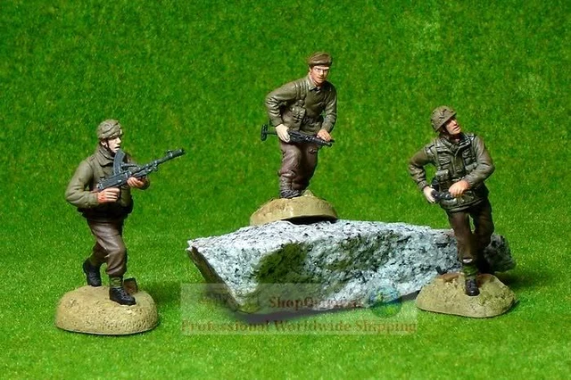 WW2 BRITISH INFANTRY Africa Desert Rat 1:32 Painted Figure Soldiers 21 ...