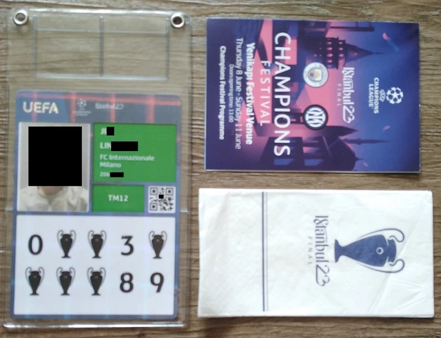TICKET PASS 3 UEFA Champions League Final 2023 Manchester City ...