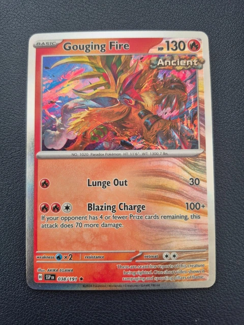 POKÉMON TCG GOUGING Fire ex Scarlet & Violet-Temporal Forces 038/162 ...