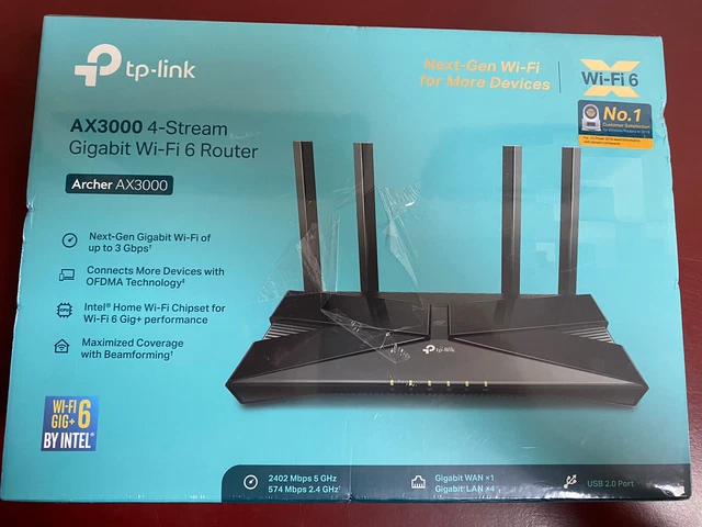 TP-LINK ARCHER AX50 AX3000 Dual Band Next-Gen Wi-Fi 6 Wireless Router ...