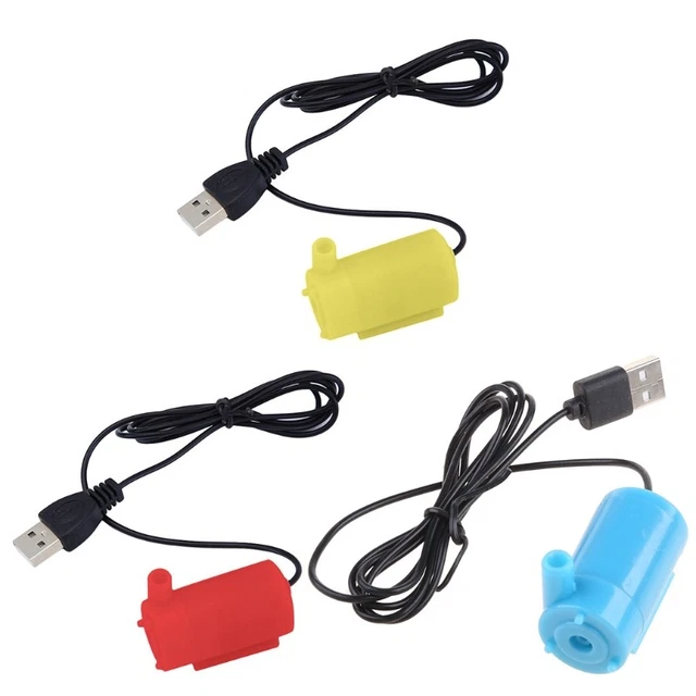 MICRO MINI SUBMERSIBLE Water Pump Fish for Tank Aquarium USB Powered ...