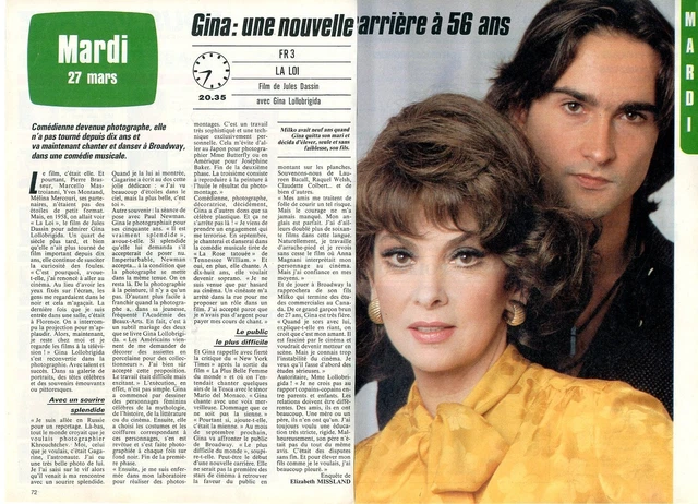 COUPURE DE PRESSE Clipping 1984 Gina Lollobrigida (2 pages) EUR 5,00 - PicClick FR