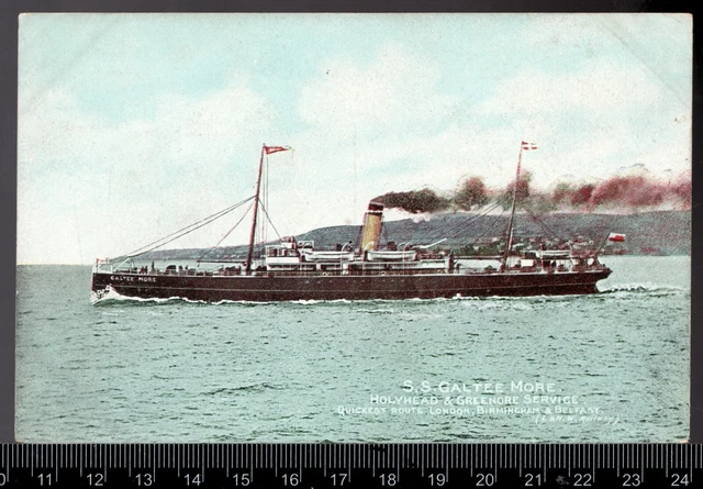 C1910 POSTCARD - Unposted - S.S. Galtee More Holyhead & Greenore ...
