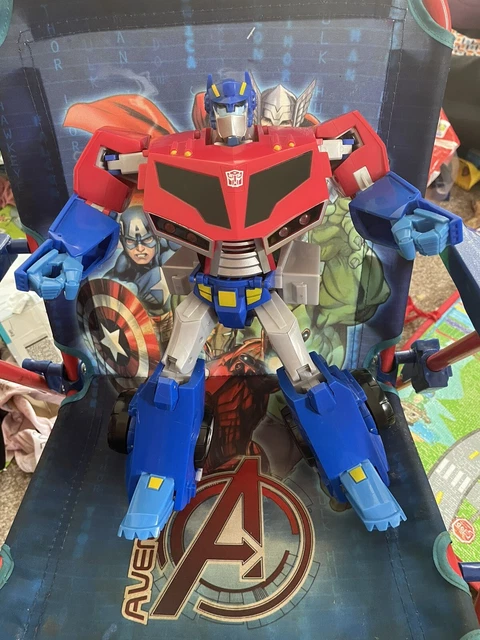 HASBRO TRANSFORMER ANIMATED Roll out Command Optimus Prime Figure Light ...