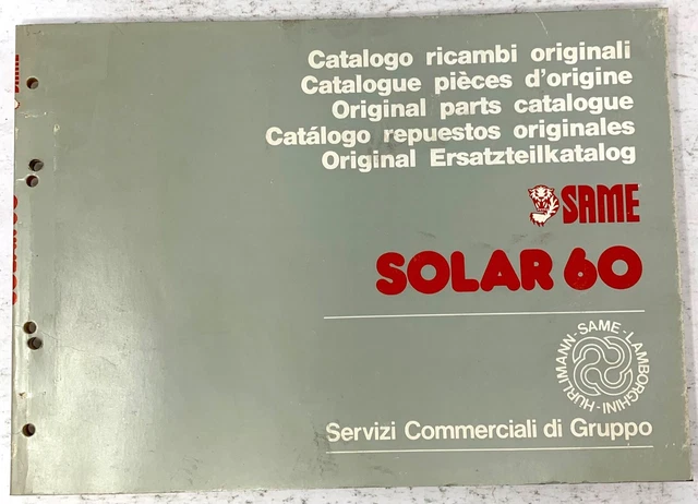 LISTE DE PIÈCES de rechange Same Solar 60 catalogue de pièces de ...