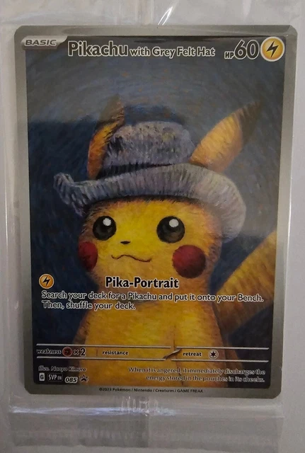 POKÉMON X MUSEO Van Gogh: Pikachu con sombrero de fieltro gris tarjeta ...
