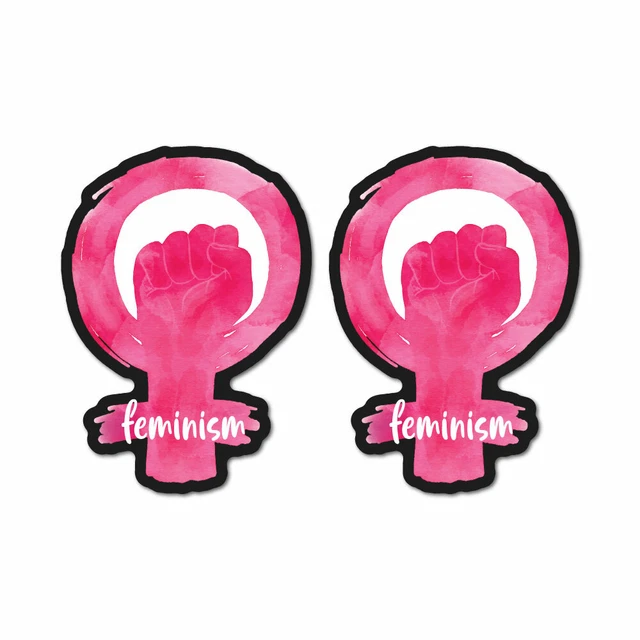 2x Feminism Sticker Decal Feminist Woman Girl Power Equal Rights