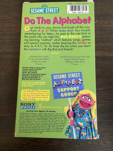 SESAME STREET DO THE ALPHABET Vhs Video Tape 1996 Jim Henson Muppets ...