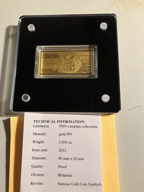 GOLD BAR FAMOUS Gold Coin Symbols £70.00 - PicClick UK
