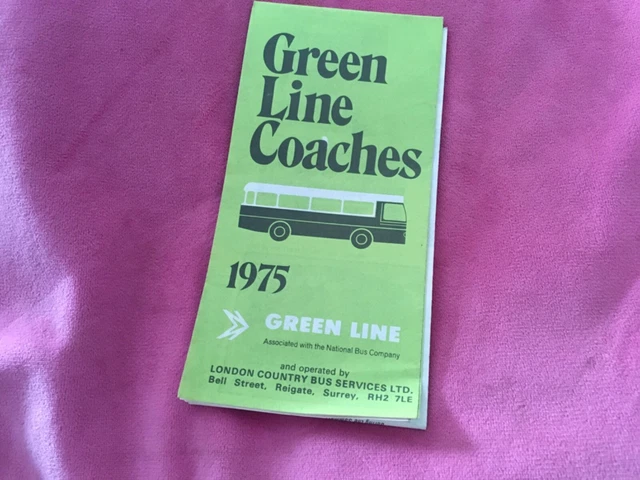 LONDON TRANSPORT GREEN Line Coach Routes Map 1975 EUR 4,73 - PicClick IT