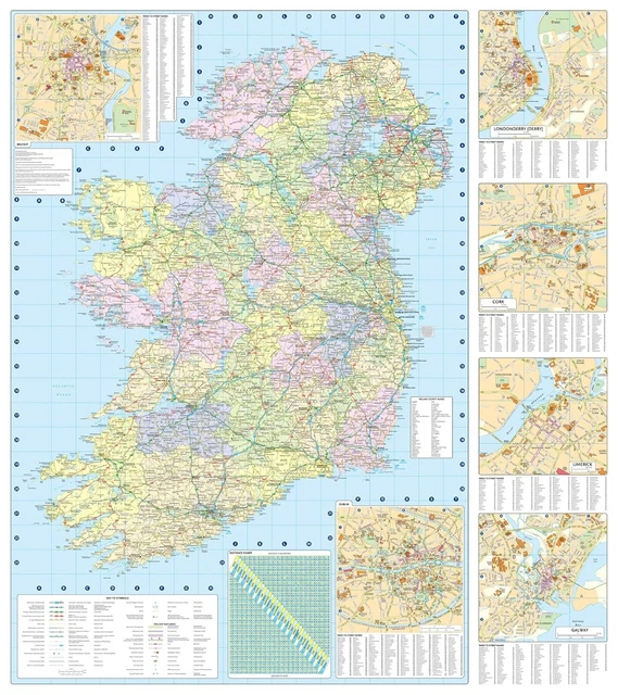 COLLINS MAPS 2026 Collins Road Map of Ireland (Map) Collins Road Atlas ...