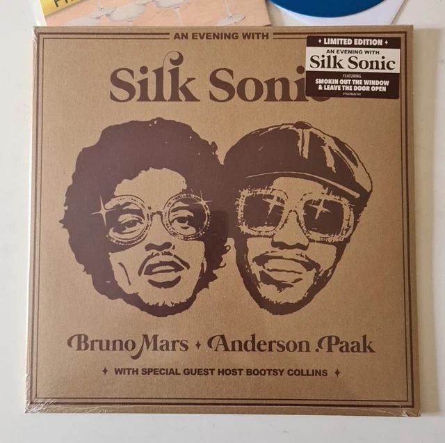 NEW BRUNO MARS Anderson Paak an evening with Silk Sonic LP blue vinyl Bubblin 7" $67.31 ...
