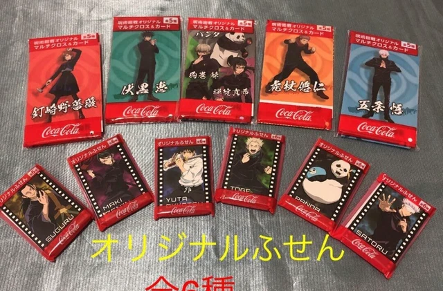 JUJUTSU KAISEN COCA-COLA Collaboration Gojo Sticky Note Cloth Complete ...