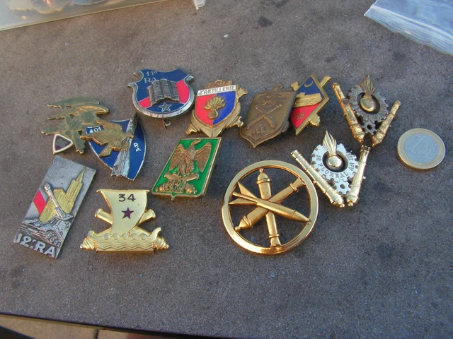 LOT 12 insignes militaires artillerie francaise ( xe ) EUR 9,00 ...