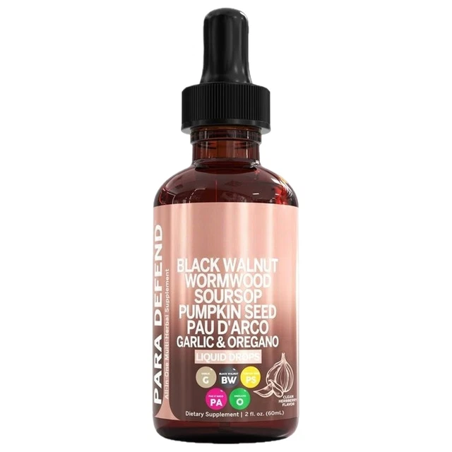 BLACK WALNUT WORMWOOD Clove Garlic Drops Gut Balance Boost Supplement ...
