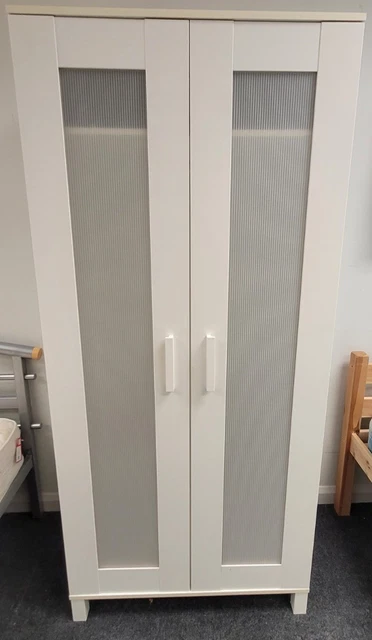 WHITE IKEA ANEBODA Wardrobe 2 removable hanging rails and a shelf 39.00 PicClick UK
