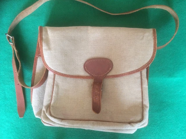 PARTRIDGE OF HELPRINGHAM Lincs , Canvas & Leather Trout Fishers Bag £24 ...