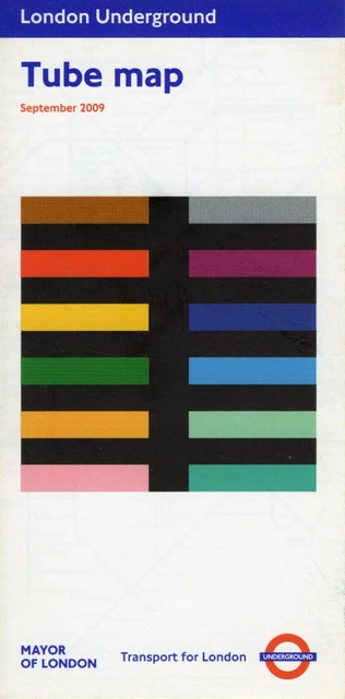 LONDON UNDERGROUND TUBE Map Journey Planner September 2009 - No Zones ...