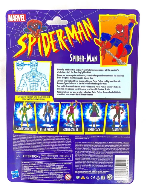 MARVEL LEGENDS RETRO Wave Spider-Man Vintage Animated Series 6 Figure ...