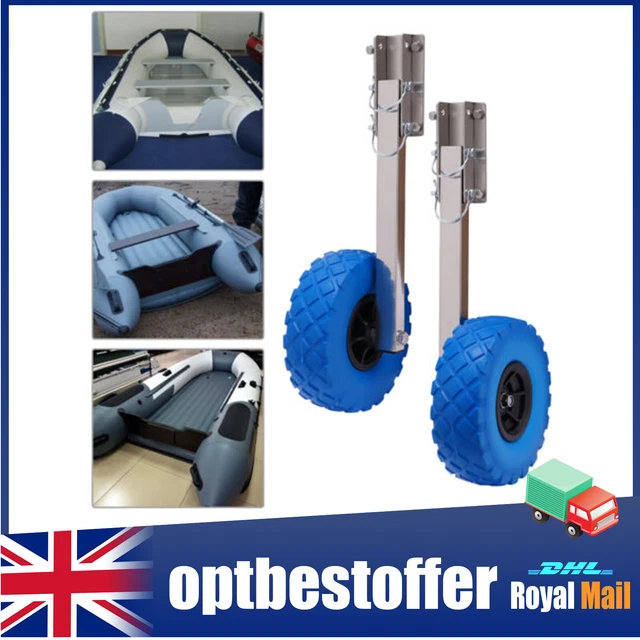 150KG MAX BOAT Transom Launching Wheels For Inflatable Boat Kayak Yacht ...