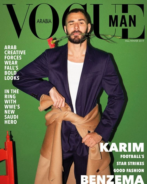 VOGUE ARABIA MAN Magazine F/W 2019 Karim Benzema NEW £119.99 - PicClick UK
