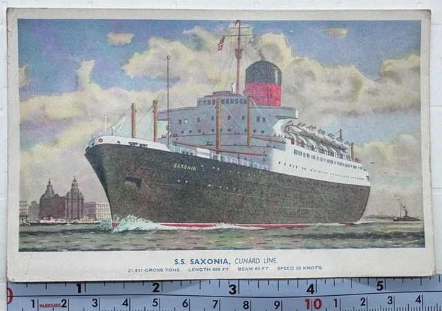 SS SAXONIA IVERNIA Cunard White Star Line Luxury Liner Cruise Ship ...