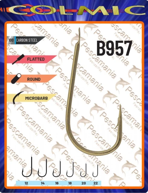 HAMEÇON COLMIC B957 bronzé, droit et très léger à tige moyenne et ...