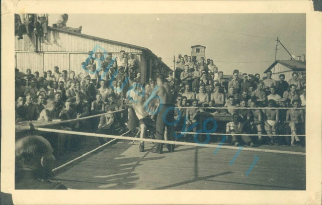 WW2 BRITISH PRISONER'S Of War POW Boxing Action Shot Stalag XXI D ...